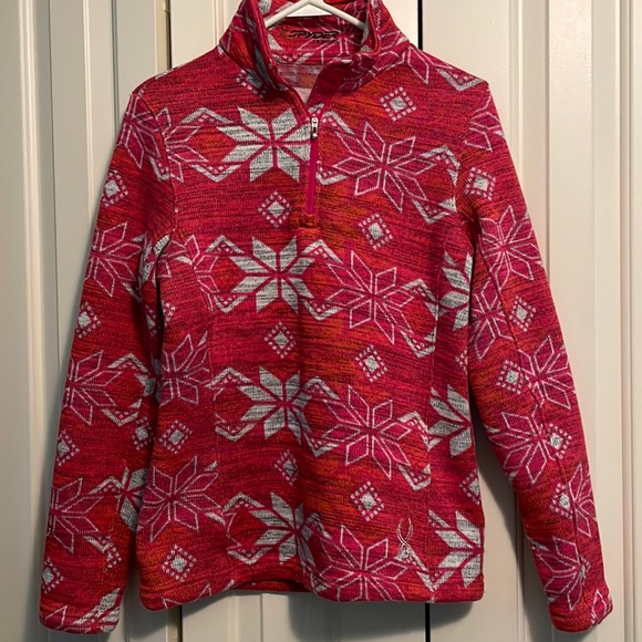 Spyder | Sweaters | Spyder Womens Pink Patterned 4 Zip Sweater | Poshmark